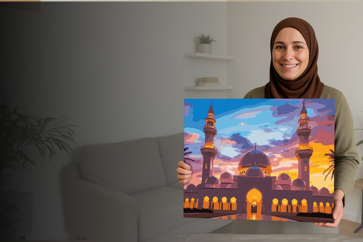 Islamic Paint By Numbers Kits – Arabic Calligraphy & Mosque Art Sets ...